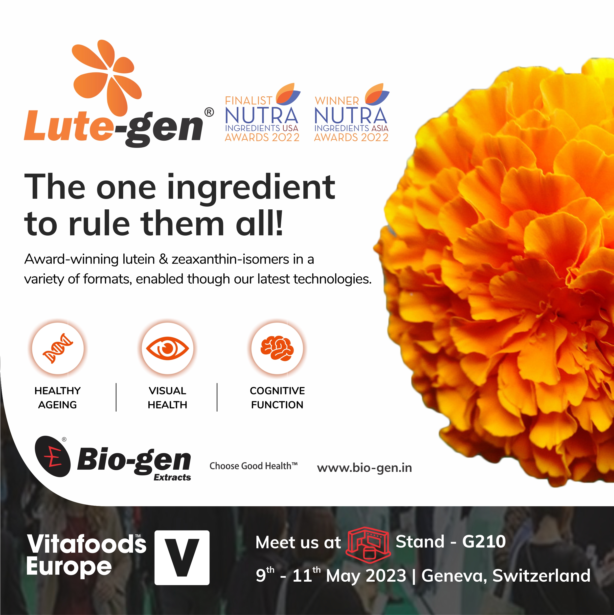 Discover our award-winning Lute-gen® at Vitafoods Europe 2023! | Choose ...